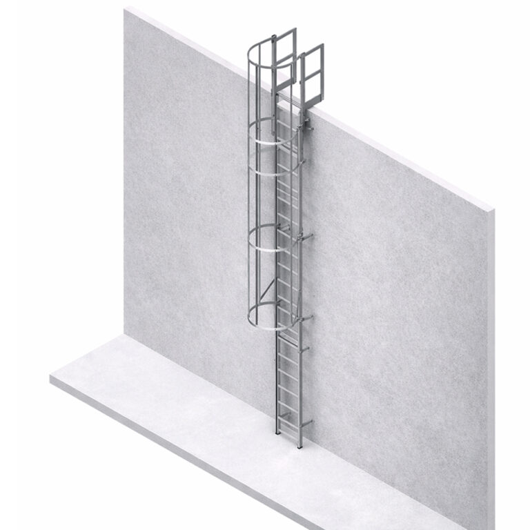 Retractable Galvanised Steel Fixed Access Fire Exit Ladder with Safety ...