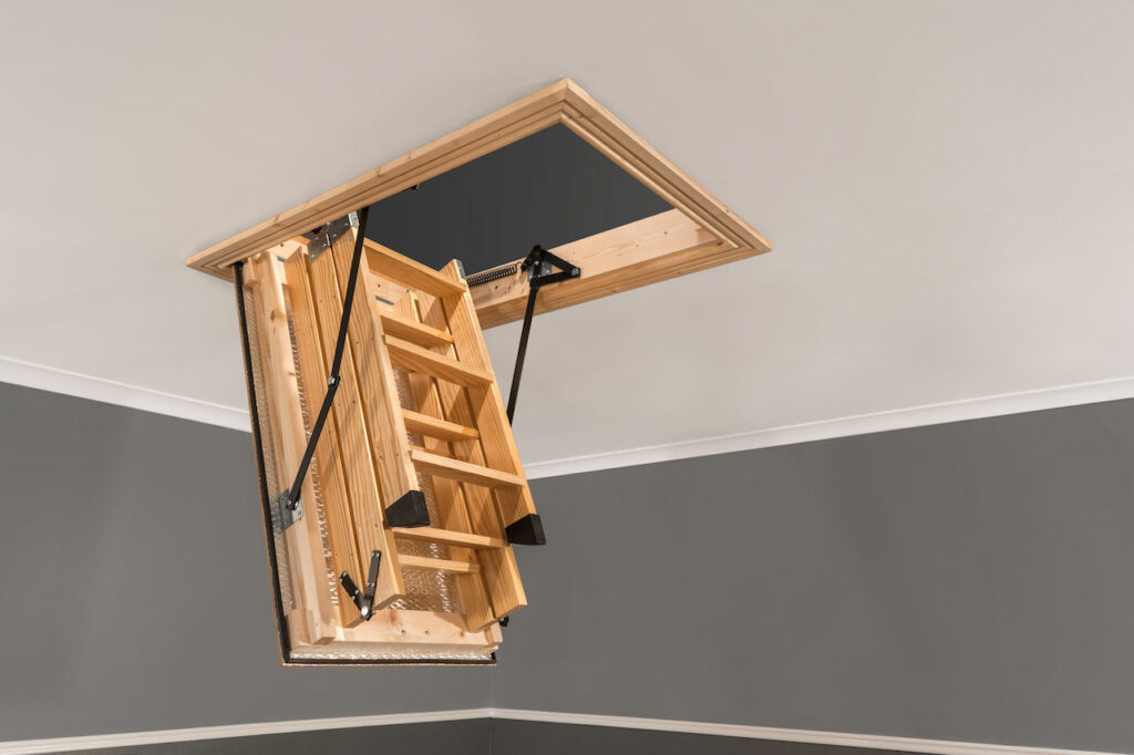 Stira Wooden Loft Ladder with Hatch | Timber Folding Loft Ladder